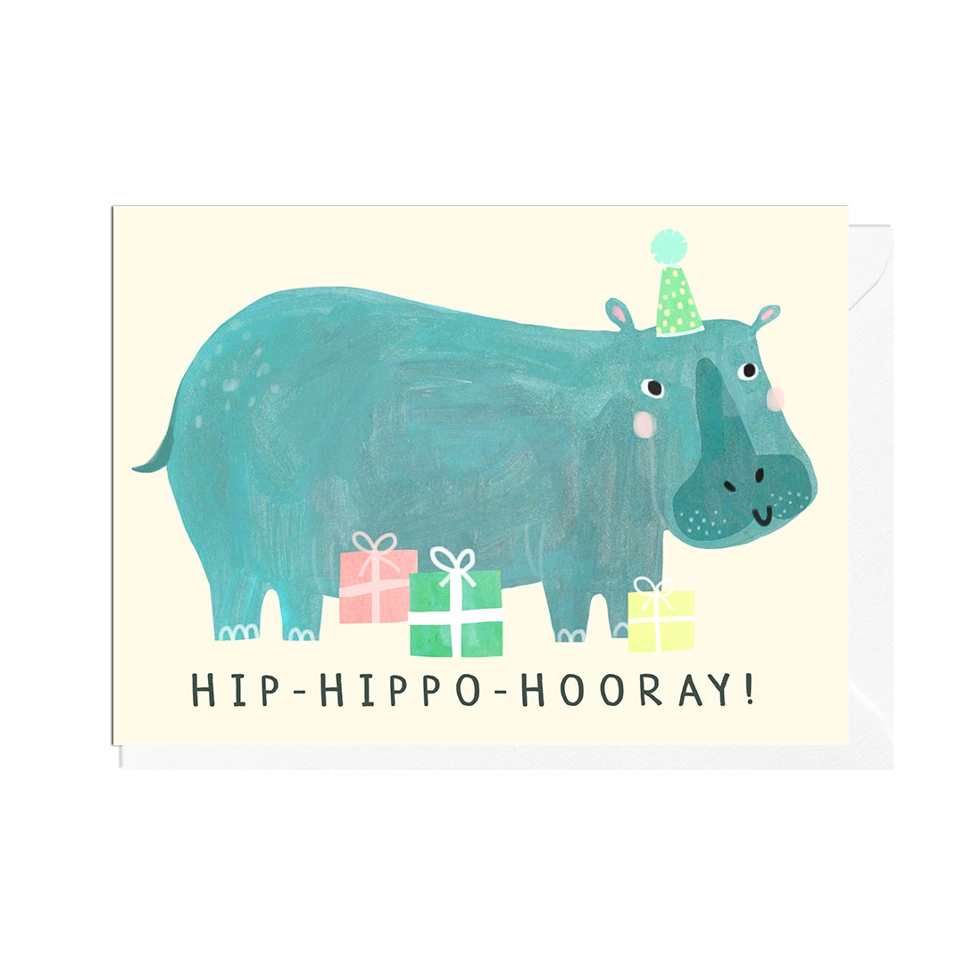 Hip-Hippo-Hooray Card – littlewhimsy