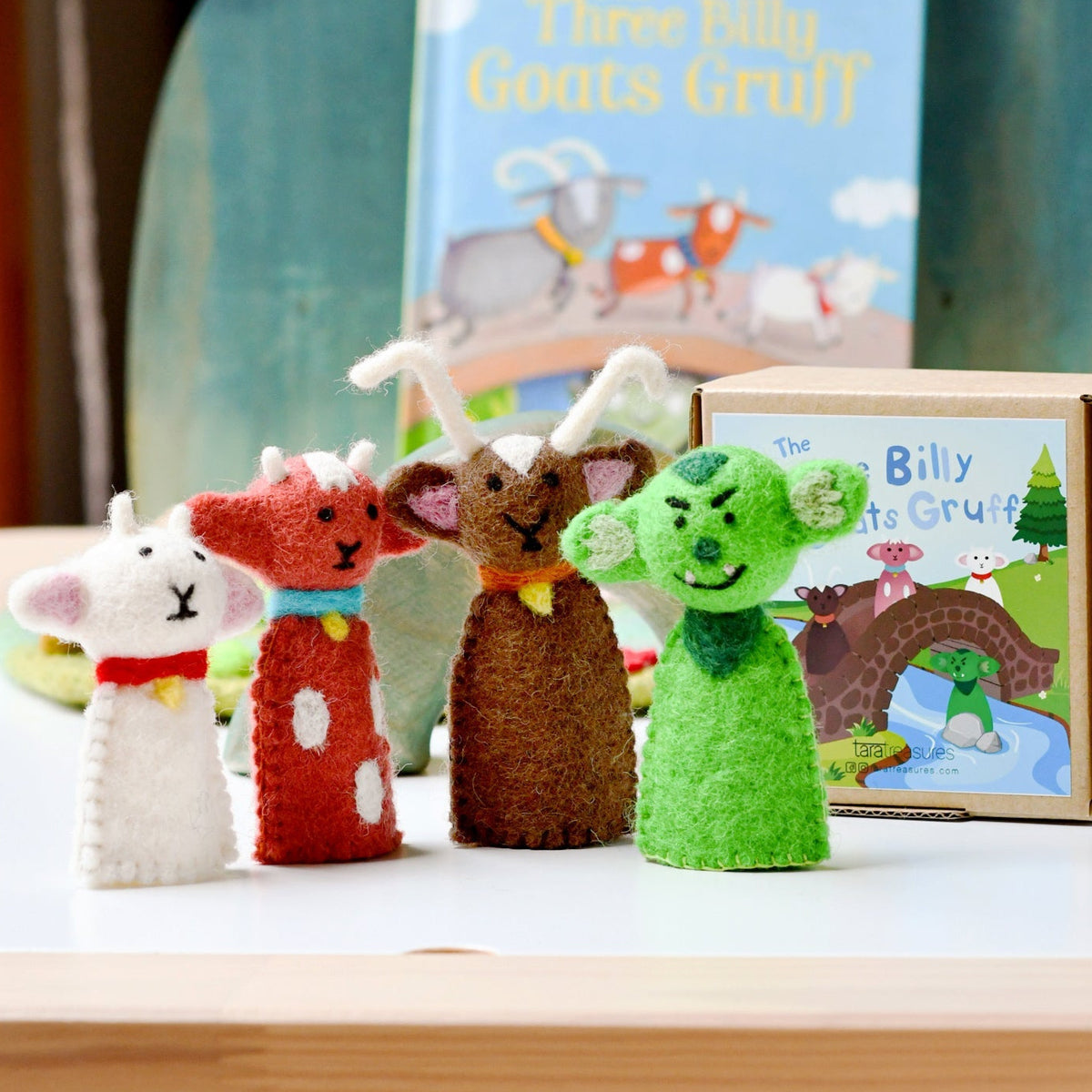 Finger Puppet Set | Three Billy Goats Gruff – littlewhimsy