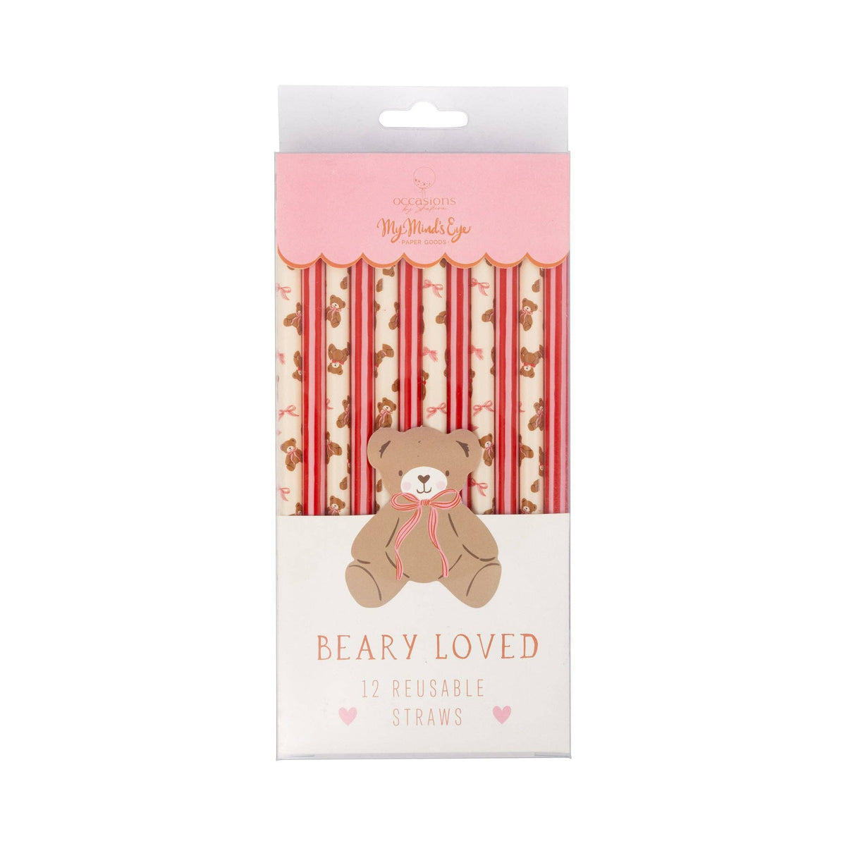 Valentines Occasions Beary Loved Reusable Straws – littlewhimsy