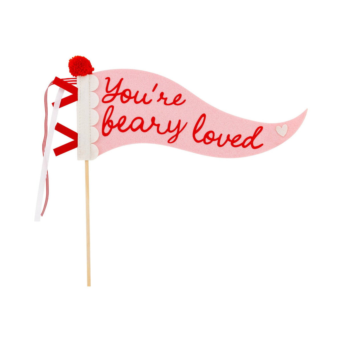 Valentines Occasions Beary Loved Felt Pennant – littlewhimsy