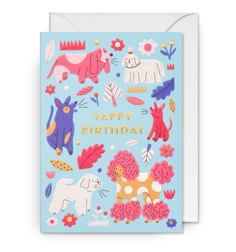 Yappy Birthday Party Pups Greeting Card – littlewhimsy
