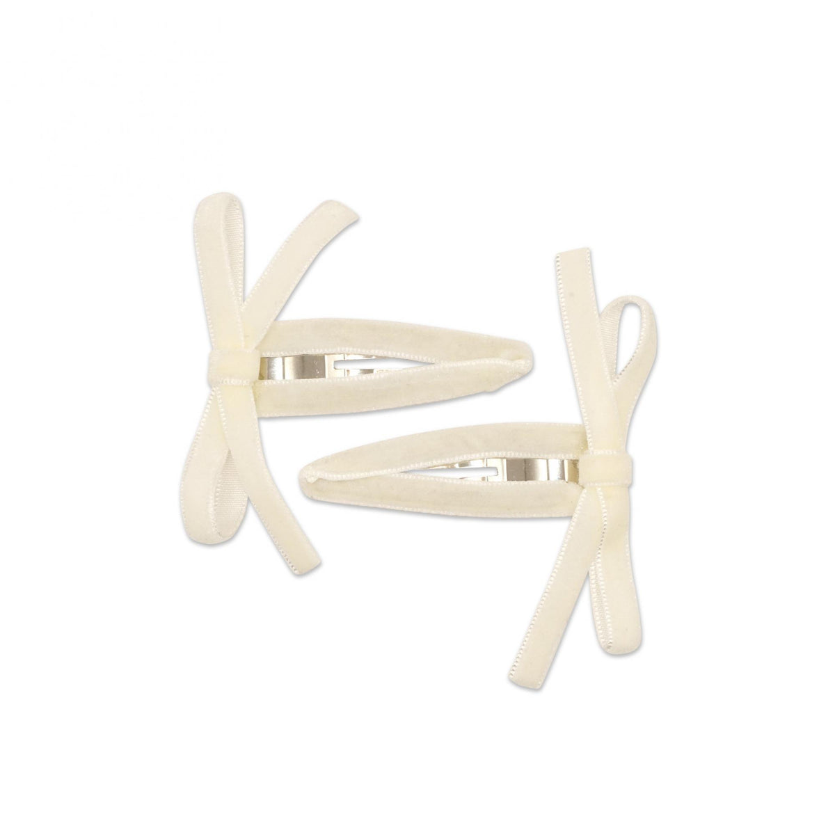 Milk x Soda Hair Clip | Pam Velvet Bow | White – littlewhimsy