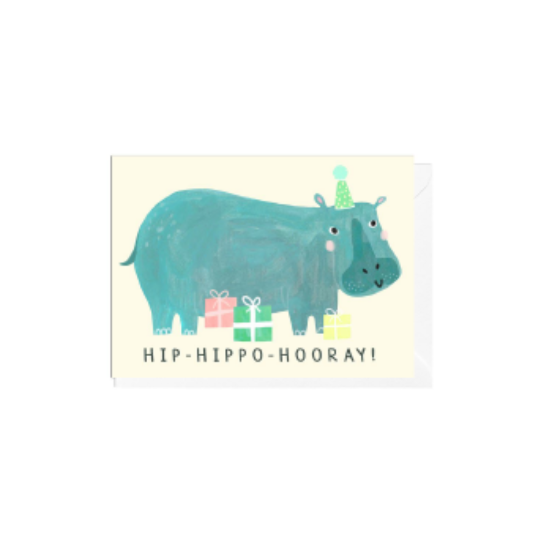 Hip-Hippo-Hooray Card – littlewhimsy