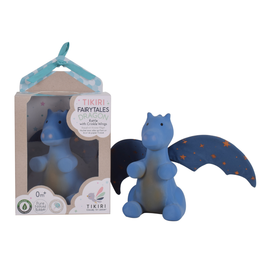 Tikiri Teether | Mid Night Dragon Natural Rubber – littlewhimsy