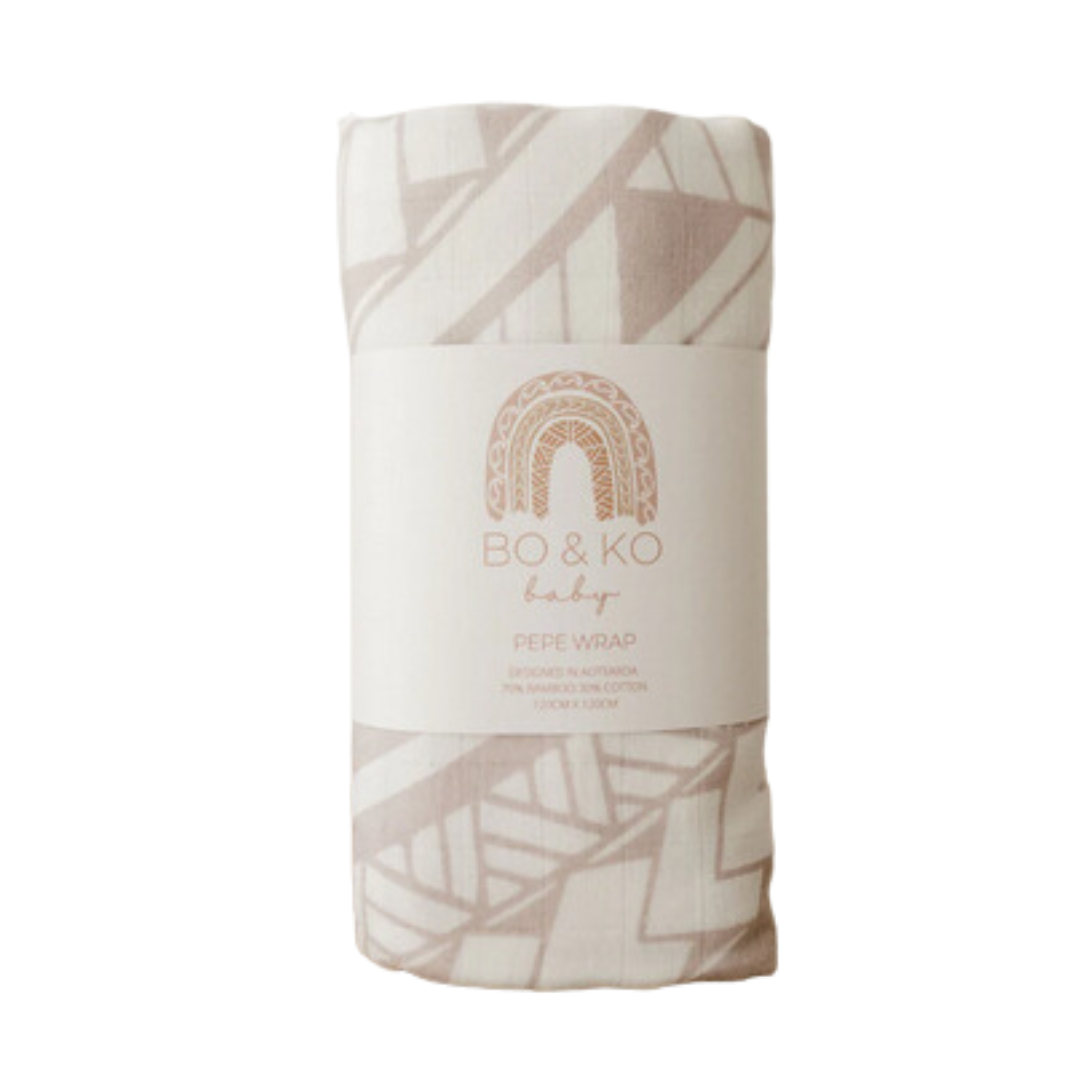 Pacific Island Pepe Wrap | Mauve – littlewhimsy