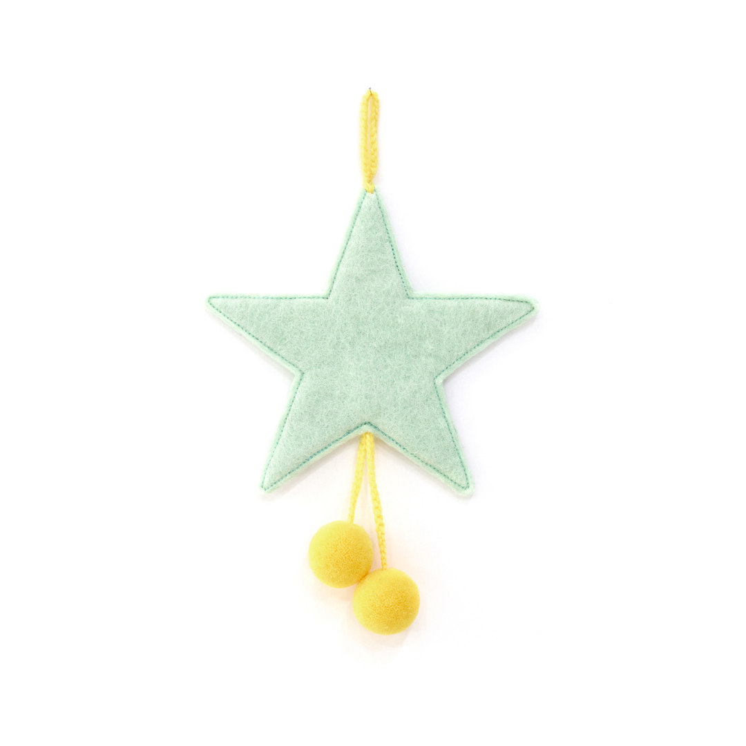 Muskhane Star with Pom Poms | Mint + Sulphur Flower – littlewhimsy