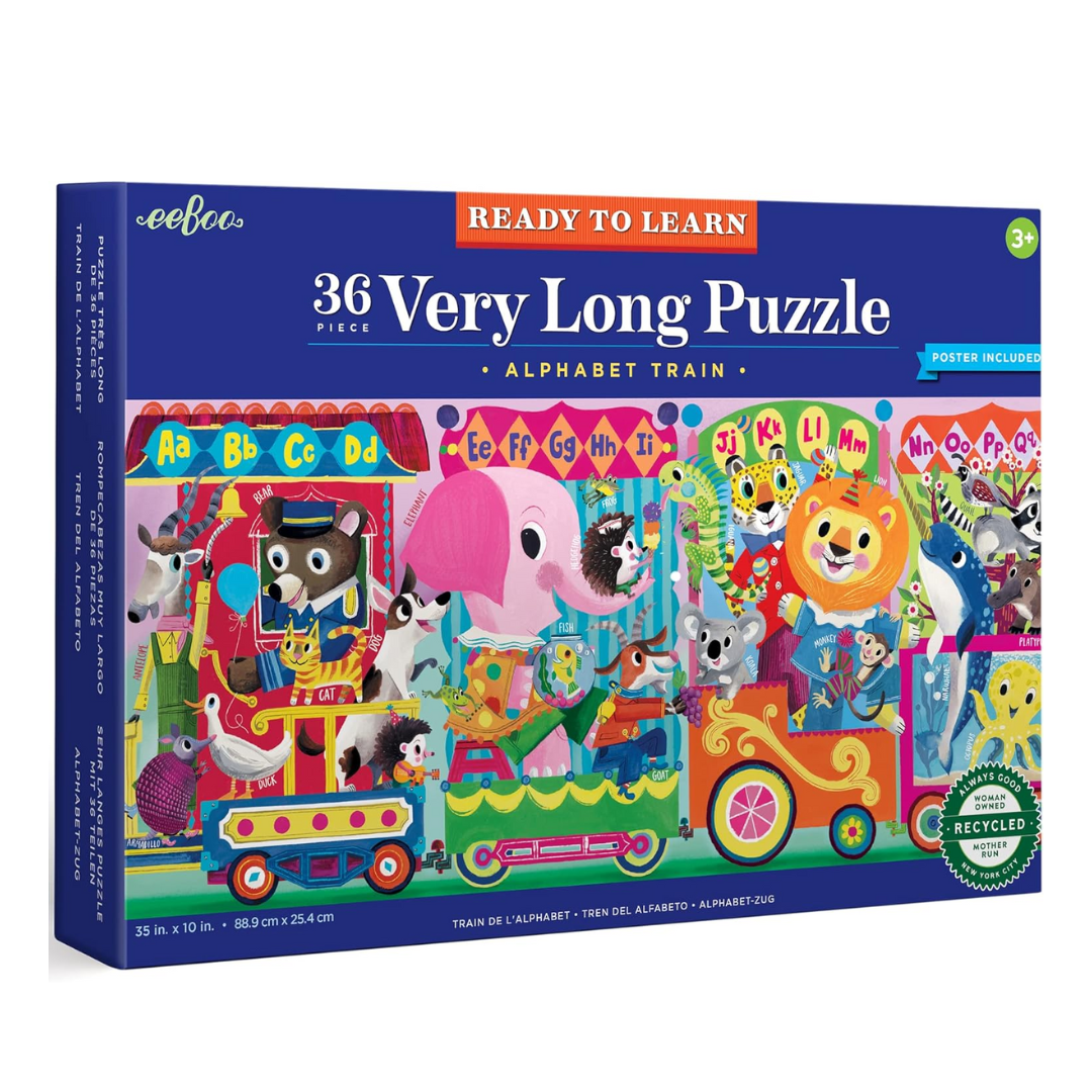 eeBoo 36pc Puzzle Ready to Learn Alphabet Train LONG – littlewhimsy