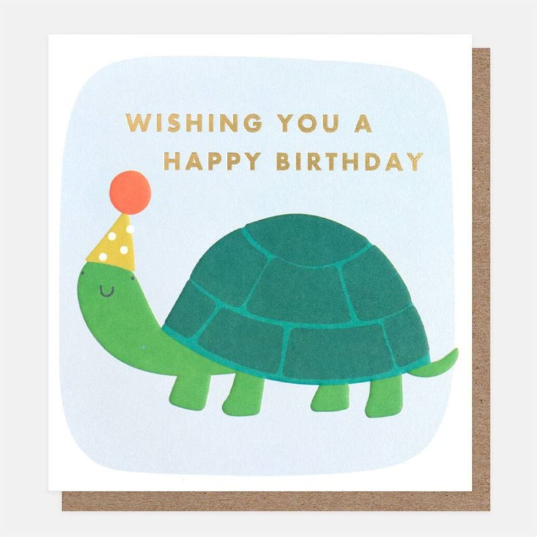 Tortoise Happy Birthday Card – littlewhimsy