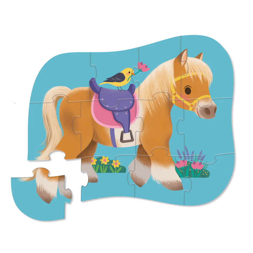 Crocodile Creek Jigsaw | 12pc Mini Puzzle | Pony – littlewhimsy