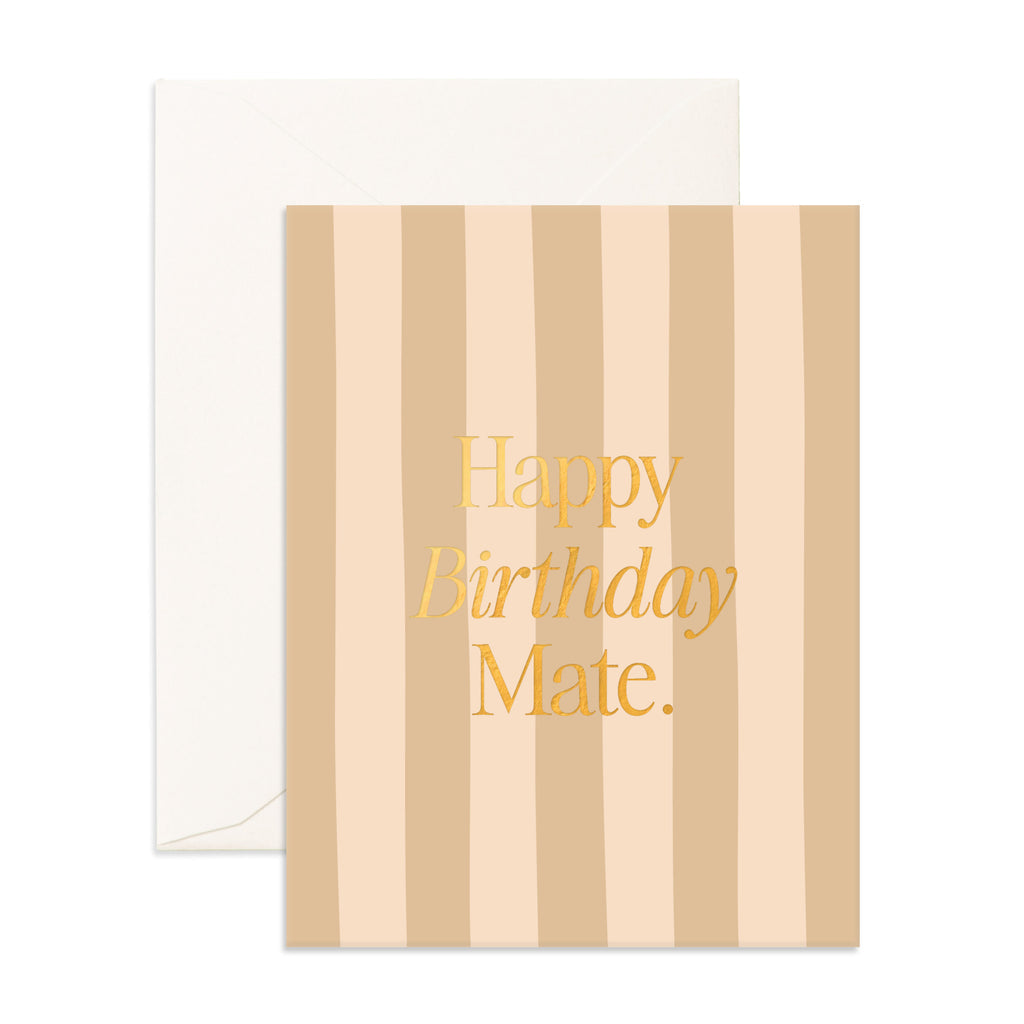 Birthday Mate Coffee Stripe Greeting Card – littlewhimsy