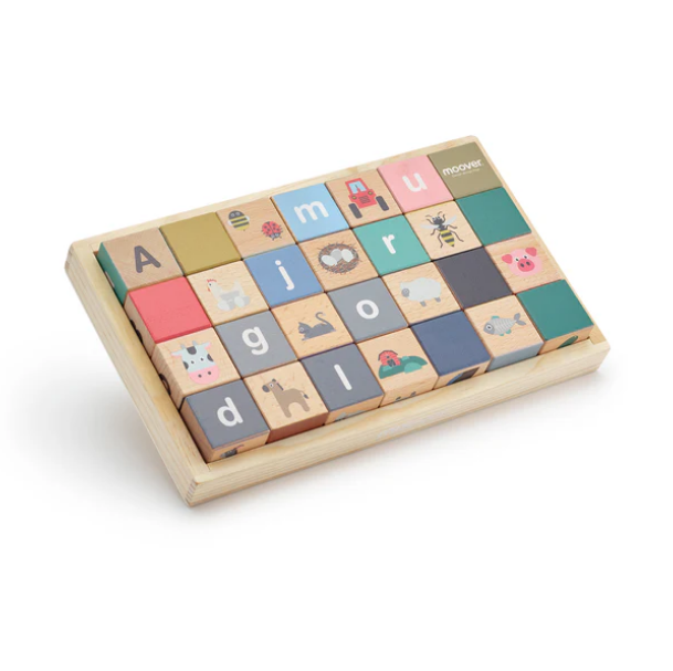 Moover Wooden Alphabet Blocks Farm – littlewhimsy