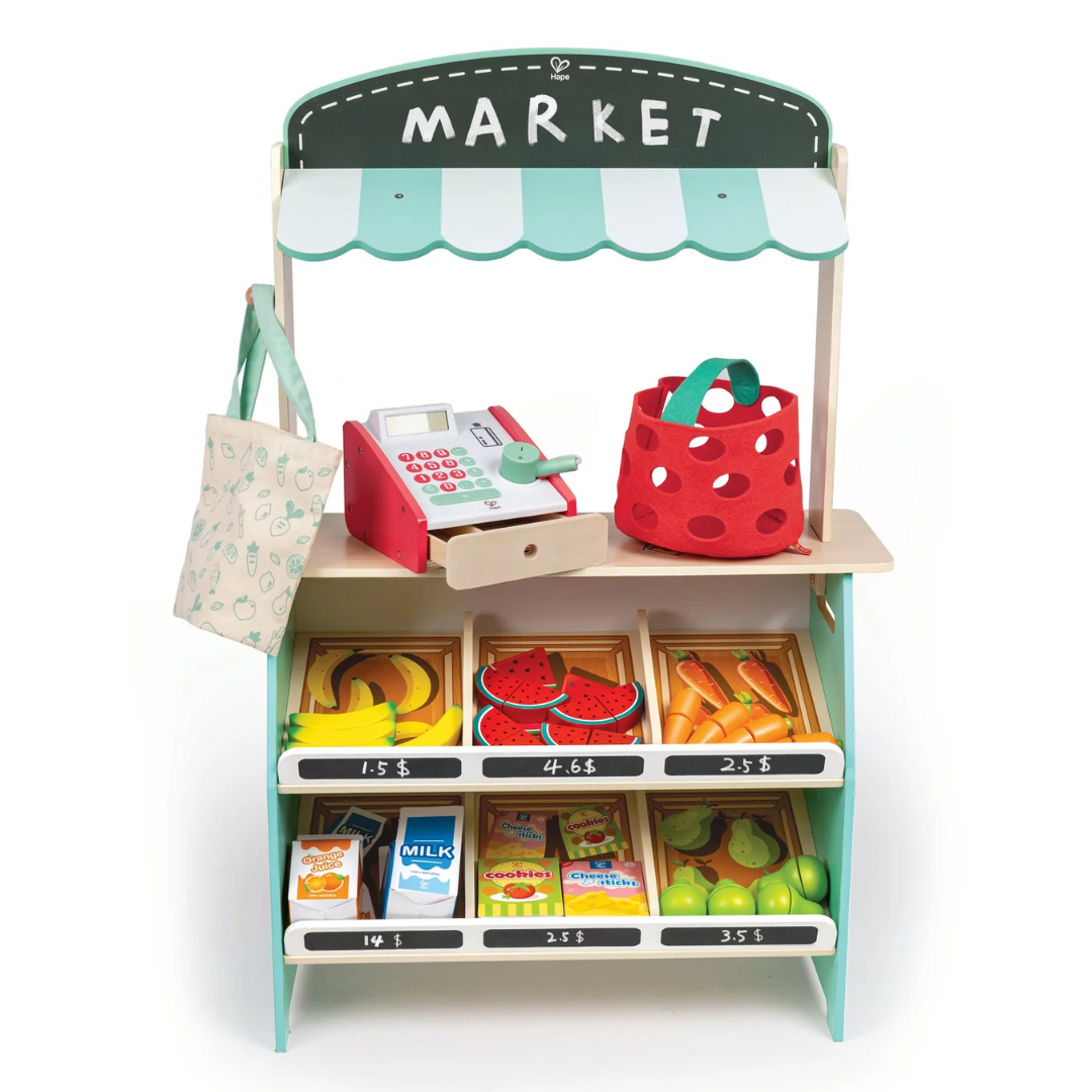 Hape Kitchen | Farmers Market Stall + Accessories – littlewhimsy