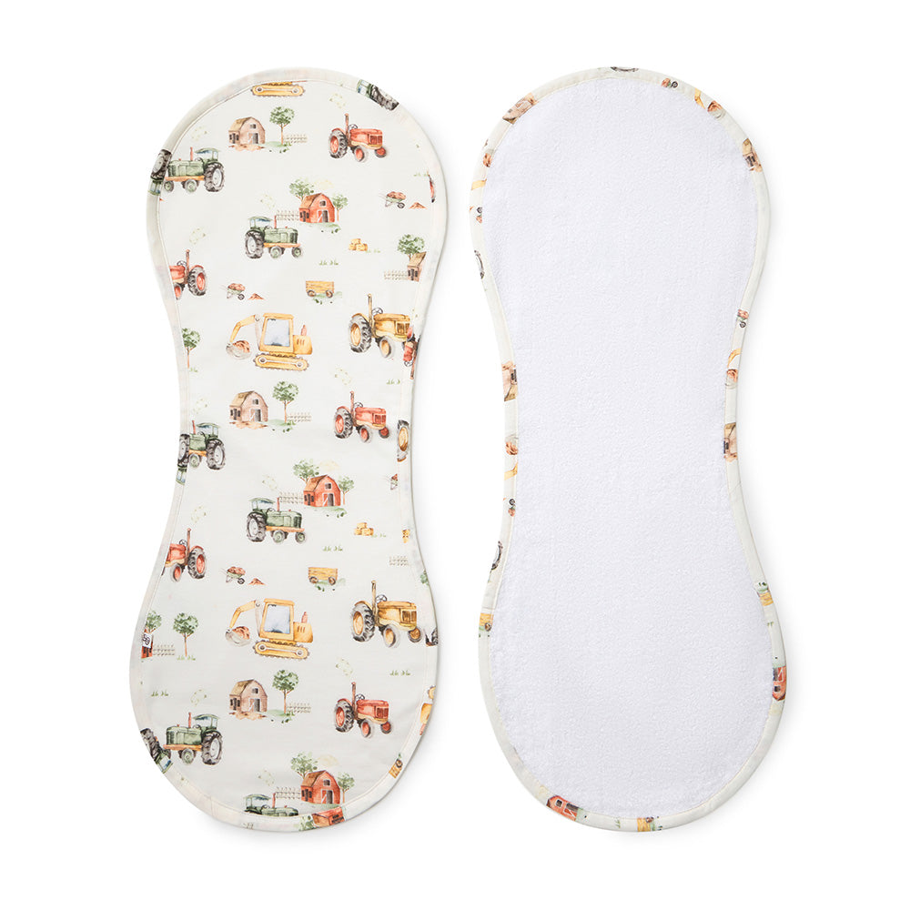 Burp Cloth | Diggers & Tractors – littlewhimsy