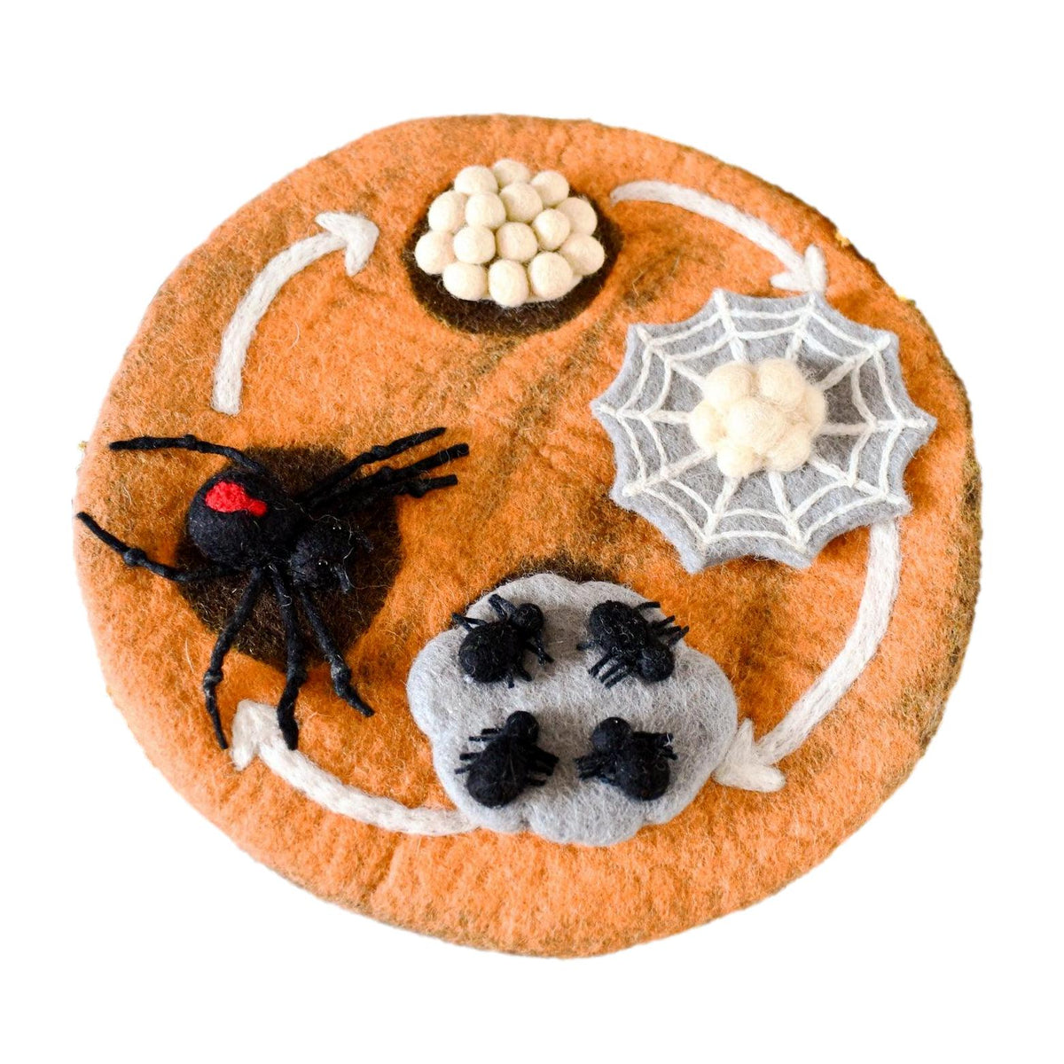 Felt Lifecycle of a Redback Spider – littlewhimsy