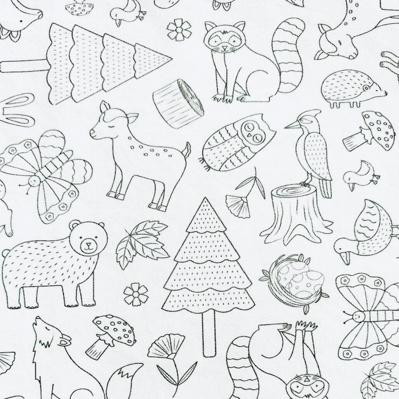 Colouring In Tablecloth Set | Woodland Wonders – littlewhimsy