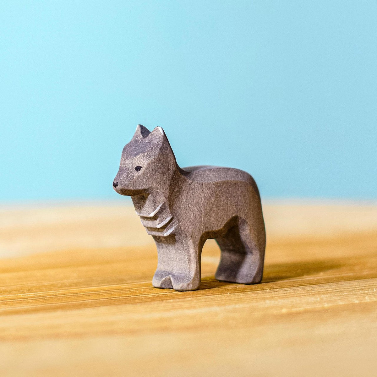 Bumbu Wooden Animal Woodland | Wolf Cub Standing – littlewhimsy