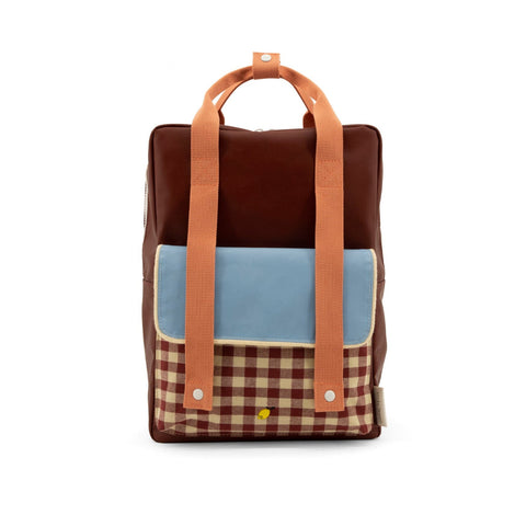Large Backpack Gingham Cherry Red – littlewhimsy