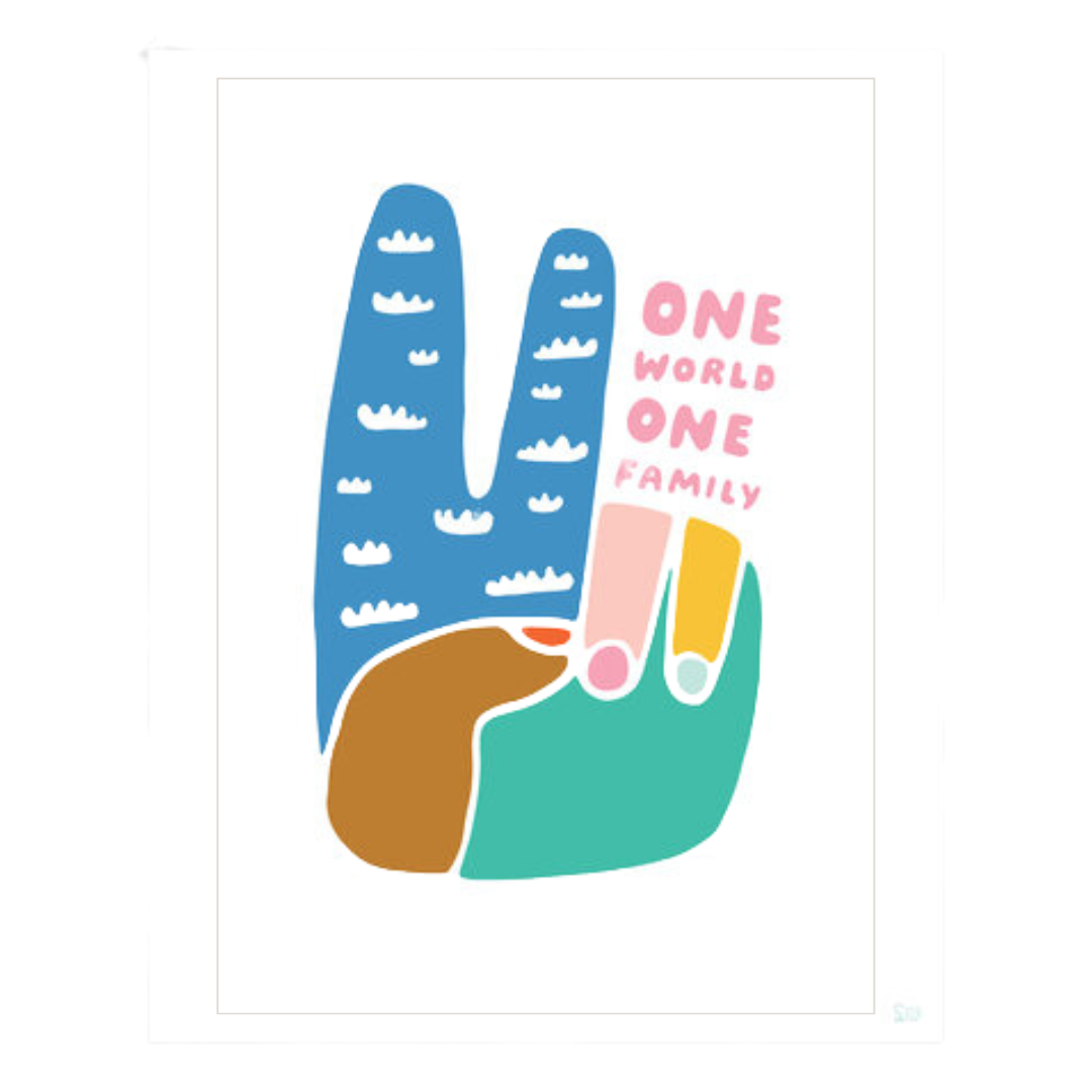 One World One Family Art Print – littlewhimsy