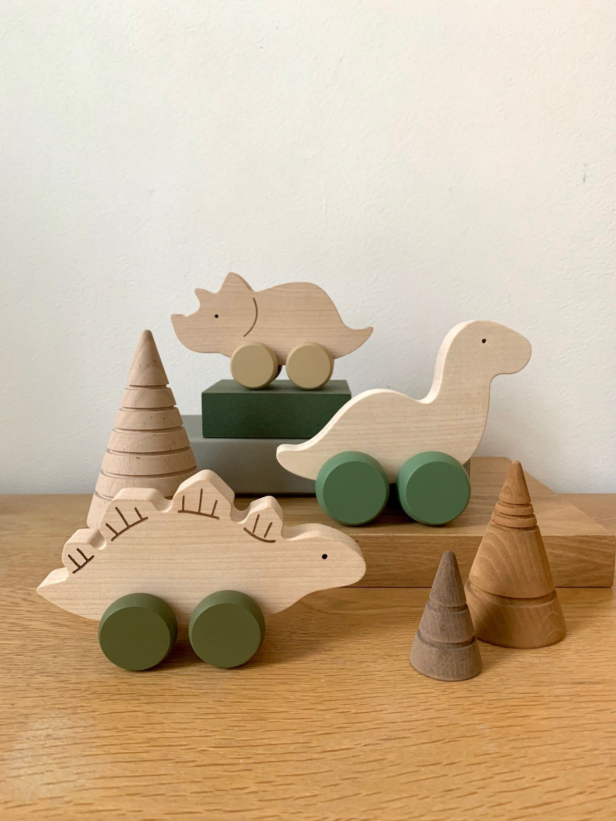 Wooden Stegosaurus Push Toy – littlewhimsy