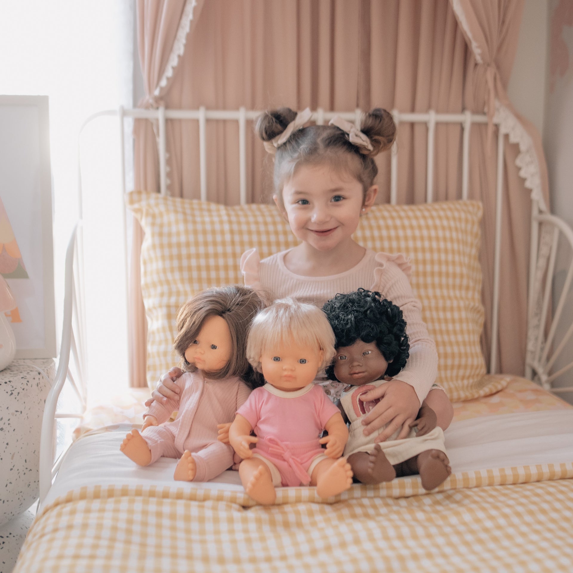 Miniland Baby Doll Caucasian GIRL 38 cm BLONDE – littlewhimsy