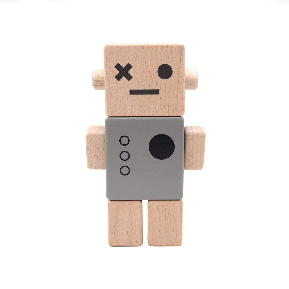 Wooden Robot Grey – littlewhimsy