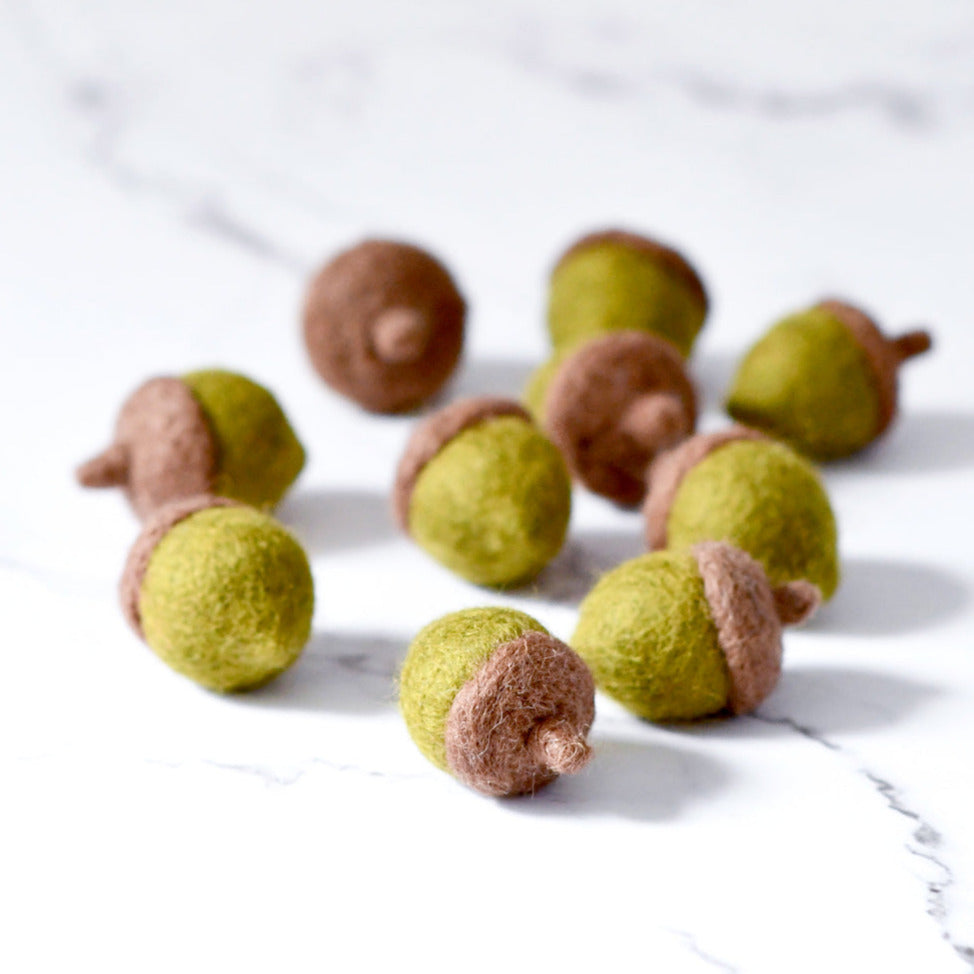 Felt Toy Acorns - 10 Acorns – littlewhimsy