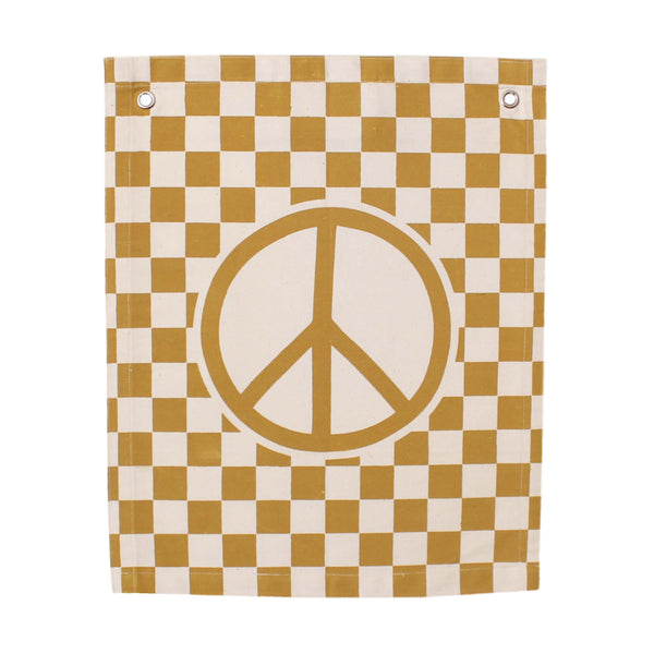 Banner Checkered Peace Sign – littlewhimsy